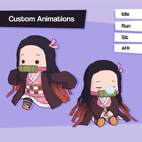 Chibi Nezuko Kimetsu No Yaiba Vrchat Avatar 3d Model By Jinsters