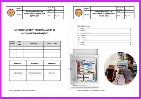 Qhse Documents Method Statement For Installation Of Distribution Boards