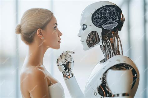 Ai Driven Robots Digital Neurons Neuro Computing Brain Simulation And Robotic Warrior Woman