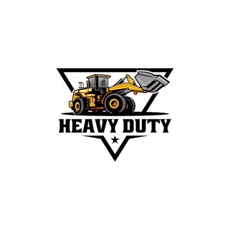 Premium Vector Tractor Backhoe Loader Logo With Emblem Style