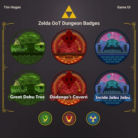 Artstation Zelda Ocarina Of Time Badgesicons Ui