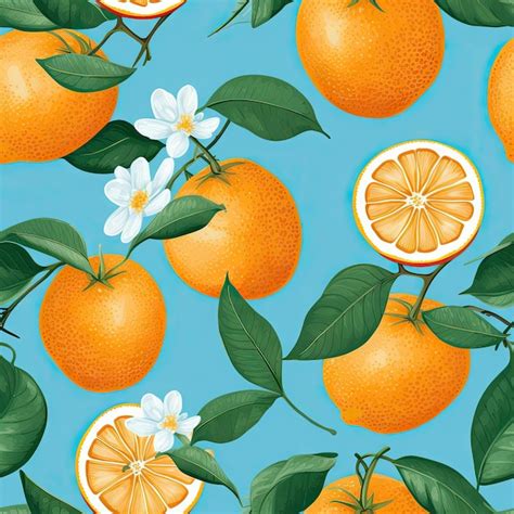 Premium Photo Seamless Pattern Of Oranges