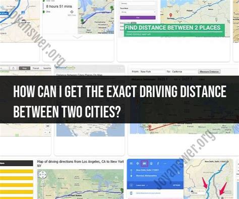 Driving Distance Between Two Cities Determining Accurate Distances JoyAnswer Org