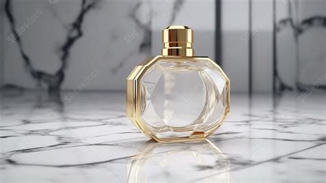 Brand Representation Through 3d Rendered Illustration Of Perfume Bottle