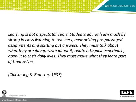 Ppt Learning Is Not A Spectator Sport Powerpoint Presentation Free