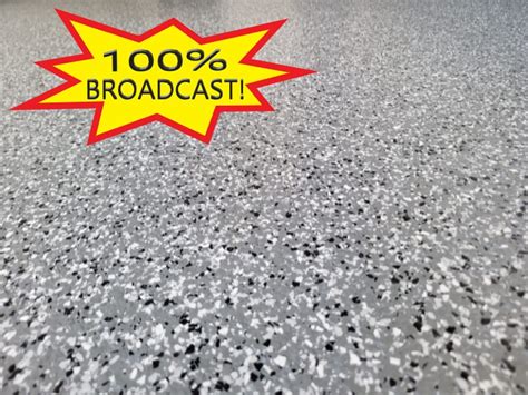 Full Flake Epoxy Broadcast Epoxy Garage Floors