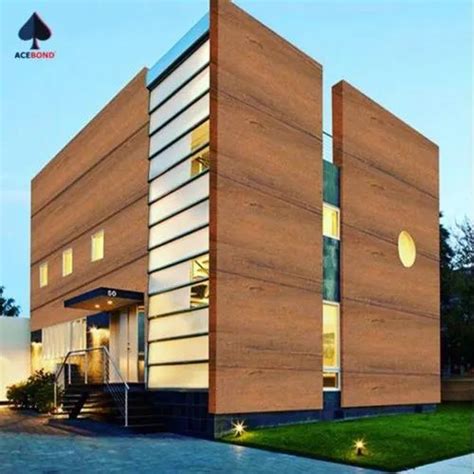 Aluminum Aluminium Acp Elevation Cladding In Mp Thickness 5 Mm At Rs