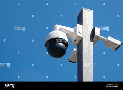 Security Cctv Camera Monitoring System With Panoramic View Outdoor