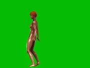 Naked Girl Hot Pole Dance Green Screen Animation Cartoon Xxx