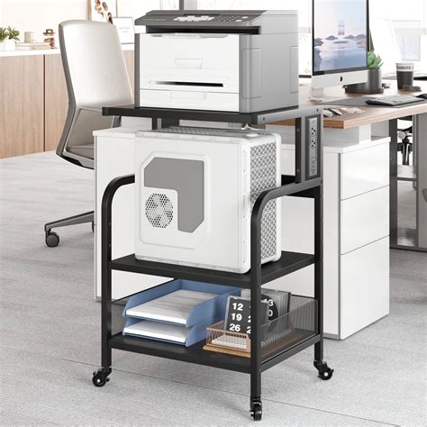 Printer Stand With Charging Station Large Printer Table With