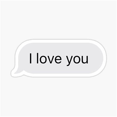 I Love You Text Message Bubble Sticker For Sale By Arishatz Redbubble