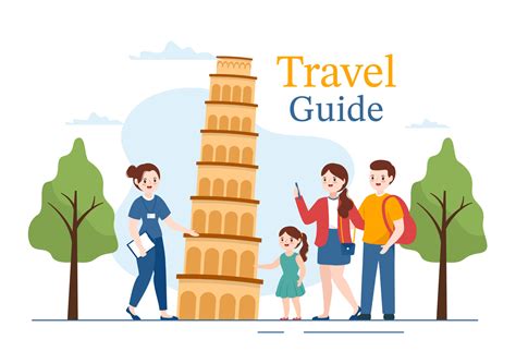 Guía De Viaje Y Recorrido Que Muestra Lugares Interesantes Para Niños O