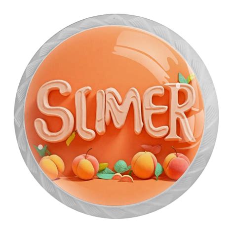 Black 35mm Cabinet Knobs Pulls Lemon Summer Letters Cute Glass Abs