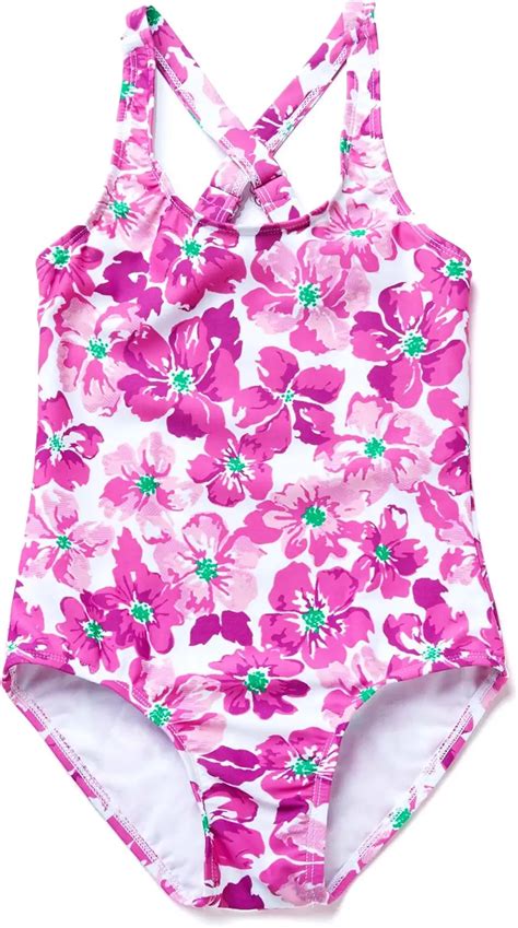 Attraco Girls One Piece Swimsuit Swimwear Hawaii Beach Bathing Suit