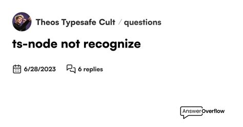 ts node not recognize theo s typesafe cult