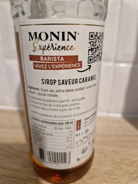 Barista Sirop Saveur Caramel Monin 33 Cl
