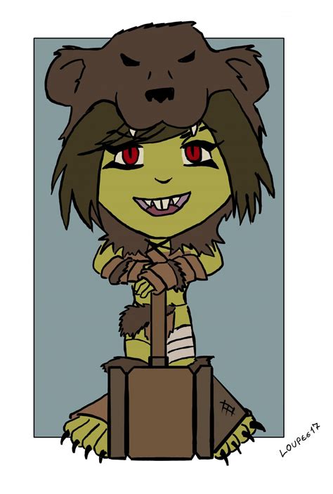 Orc Girl Chibi By Pdloupee On Newgrounds
