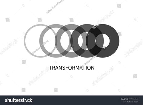 Transform Transformation Icon Abstract Geometric Transformation Stock