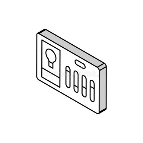 Lighting Controls Efficient Isometric Icon Vector Illustration Stock