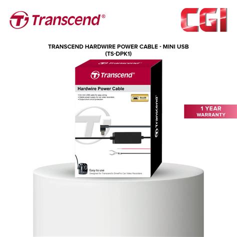 Transcend Hardwire Power Cable Mni Usb Black Ts Dpk1 Lazada