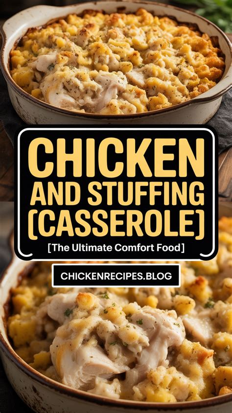 Chicken And Stuffing Casserole Easy Weeknight Dinner In 2025 Easy
