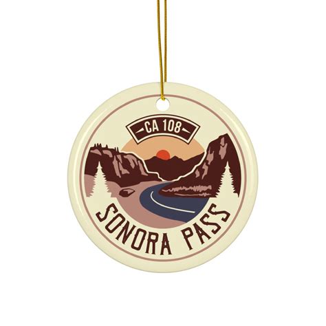 Sonora Pass Ceramic Ornament Sierra Mountain Passes