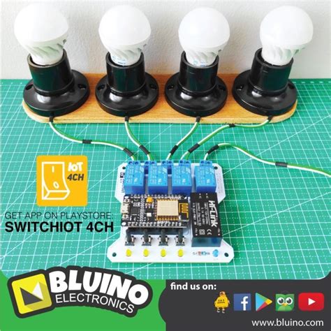 Jual 100 NEW ESP8266 NODEMCU 4CH 5V WIFI 4 CHANNEL RELAY WIFI SWITCH HAPPY Kota Tangerang