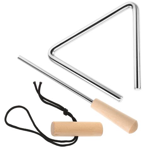 Hand Percussion Triangle With Stick Iron 4 Inch Music Triangle With