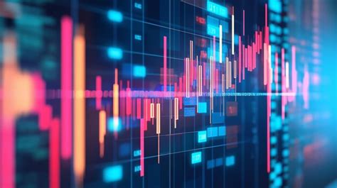 Abstract Glowing Financial Data Charts And Graphs Premium Ai Generated Image