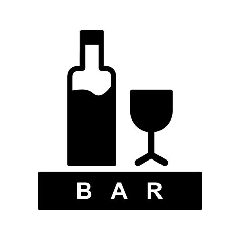 Unique Bar Sign Vector Icon 14716653 Vector Art At Vecteezy