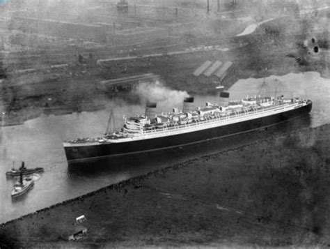 The Newly Built Queen Mary Makes Her Maiden Voyage On The River Clyde