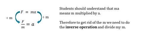 rearranging equations in science the science teacher