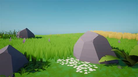 3d Model Low Poly Cartoon Grass And Plants For Unity And Unreal Engine Turbosquid 2224312