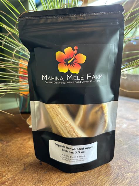 Organic Dehydrated Apple Bananas Kona Rose Coffee
