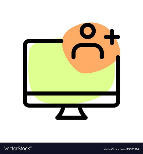 Primary Computer In Workspace Controlled By User Vector Image