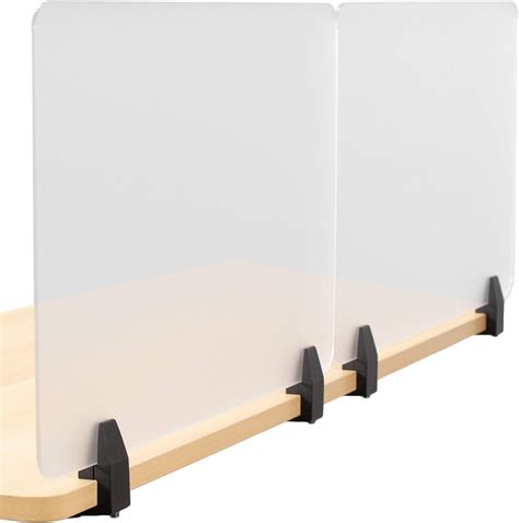 Buy Vivo Dual Frosted Plexiglass 24 X 18 Inch Clamp On Desk Privacy Panels Acrylic Cubicle Desk