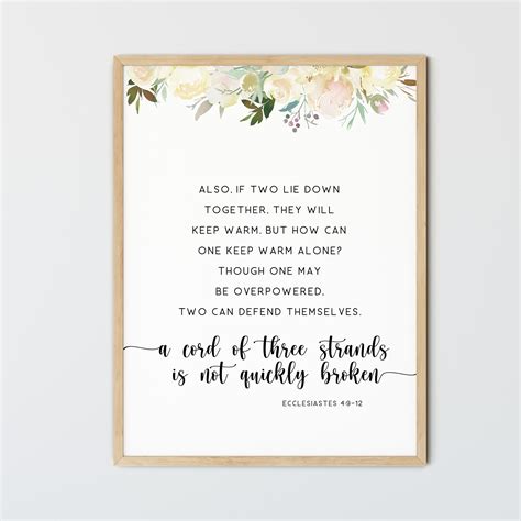 Ecclesiastes 49 12 Two Are Better Than One Wedding Bible Etsy