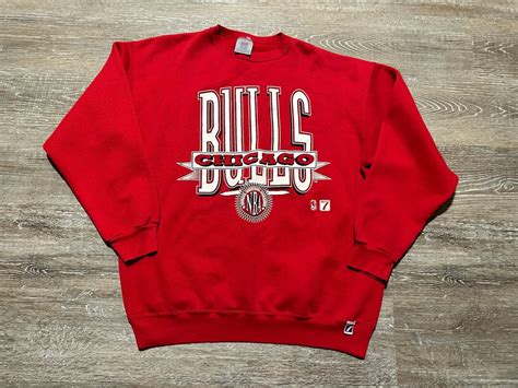 Vintage 90s Chicago Bulls Crewneck Sweatshirt Logo 7 Nba Basketball