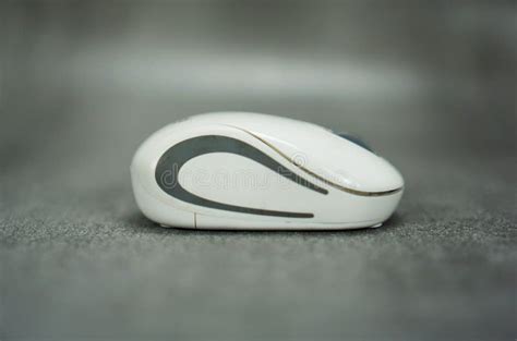 Wireless Computer Mouse Side View Isolated On Gray Background Stock Image Image Of Input Work
