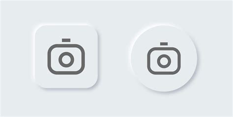 Camera Line Icon In Neomorphic Design Style Capture Buttons Signs Vector Illustration 41411965