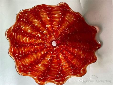 2021 Handmade Blown Borosilicate Glass Wall Plates Hanging Art Creative