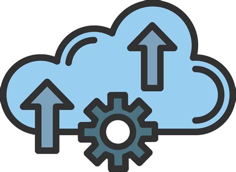 Cloud Computing Icon With Arrows And Gears 56466243 Vector Art At Vecteezy