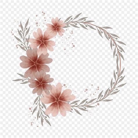 Vintage Floral Wreath Png
