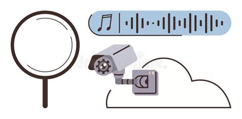Surveillance Camera Cloud Storage Magnifying Glass And Audio
