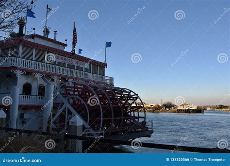 Georgia Queen An Old Paddle Wheel Steamship Editorial Photo Image Of