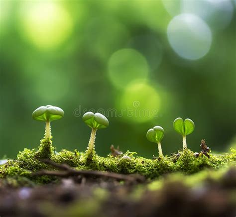 Seed Of A Tree Sprouting In A Forest Stock Illustration Illustration