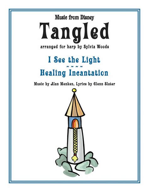 Harp Sheet Music Tangled Music From Disney By Menken A Woods S