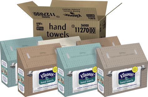 Kleenex Disposable Paper Hand Towels 6 Boxes 60 Tissues