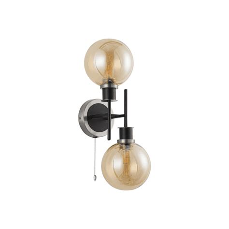 Amber Glass Double Insulated Wall Lights