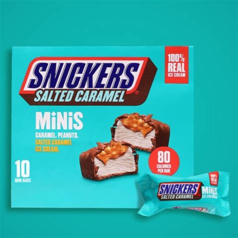 Snickers Ice Cream Minis Salted Caramel Ice Cream Bars 10 Pack 95